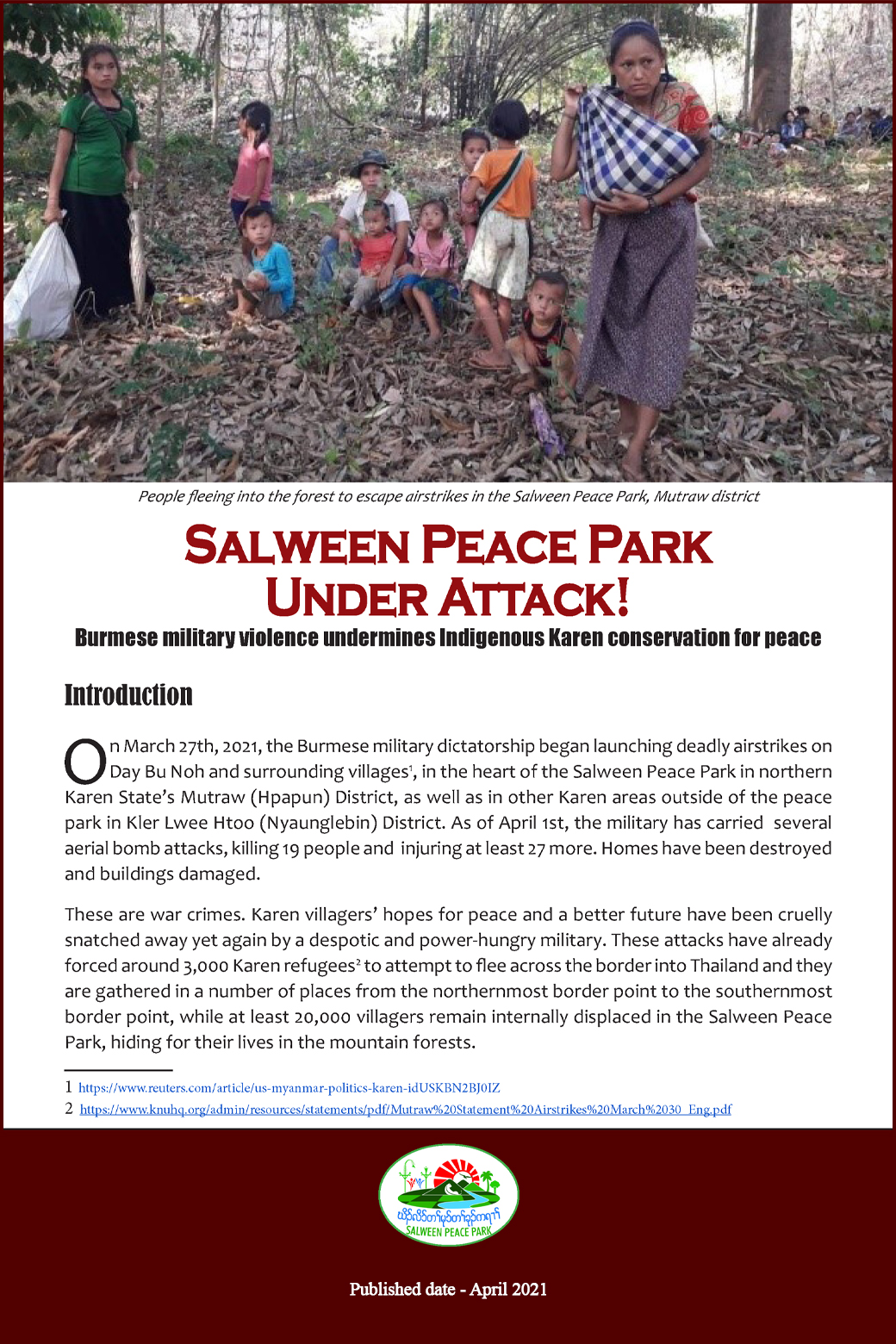 Salween Peace Park Under Attack!